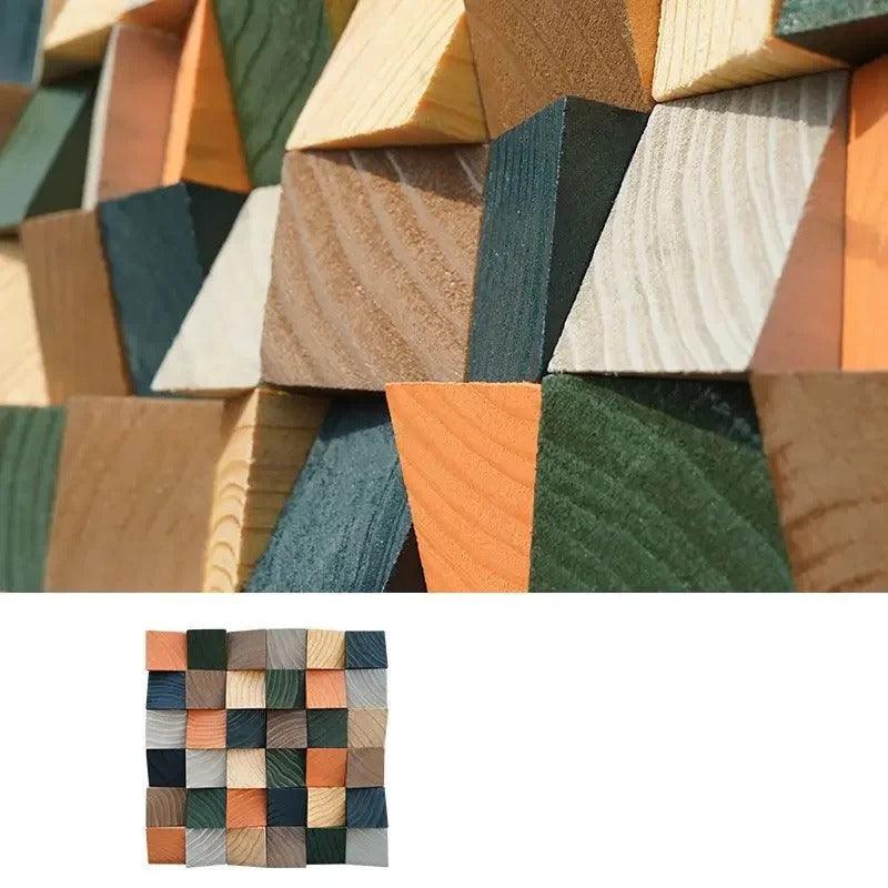 Artistic Wooden Tile Collection - Enhance Your Living Space