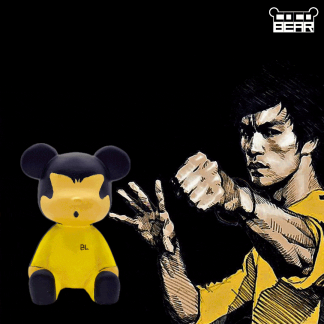 Bruce Lee Bear Figure - A Tribute to the Martial Arts Icon